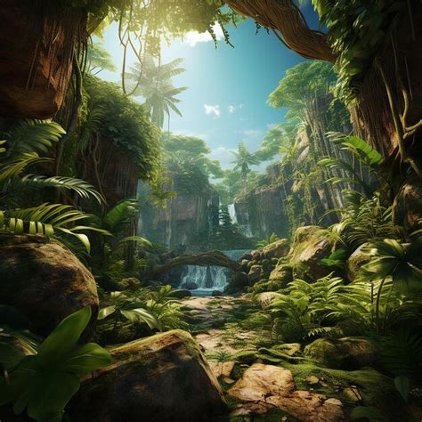 Premium Ai Image 3d Renderd Photo Of Jungle