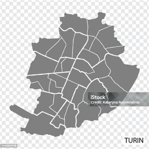 토리노의 고품질지도는 지역의 경계와 도시 이탈리아입니다 지도 토리노 피에몬테 귀하의 웹 사이트 디자인 응용 프로그램 Ui Eps10 투린에 대한 스톡 벡터 아트 및 기타