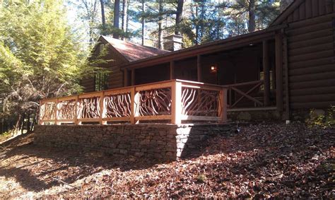 Rustic Porch Railing In Upstate New York Deck Railing Mountain Laurel Handrails Nationwide