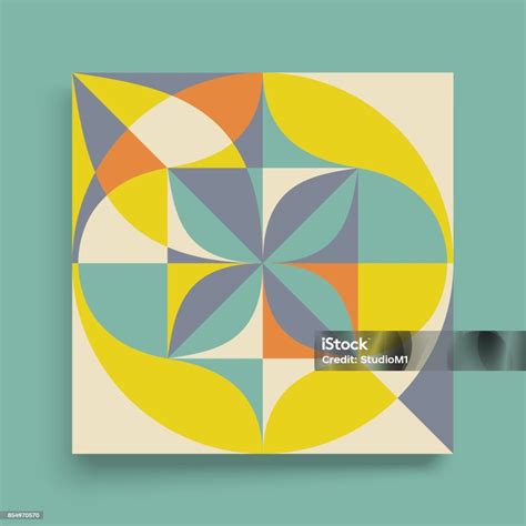 교재 책자 또는 노트북 이랑입니다 추상적인 기하학적 디자인입니다 벡터 일러스트 레이 션의 다양 한 겹치는 요소 했다 0명에 대한 스톡 벡터 아트 및 기타 이미지 Istock