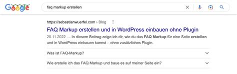 FAQ Markup Erstellen Und In WordPress Einbauen Ohne Plugin