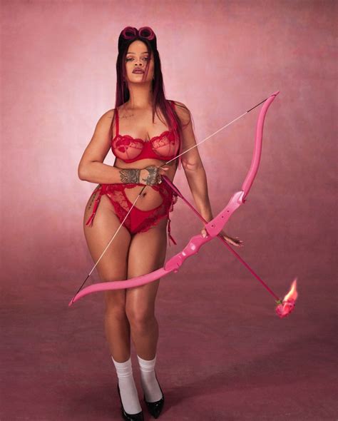 Rihanna Plays Cupid In Lingerie For Savage X Fenty Valentines Day Photo Shoot
