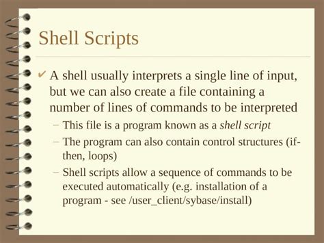 Ppt Shell Scripts 4 A Shell Usually Interprets A Single Line Of Input