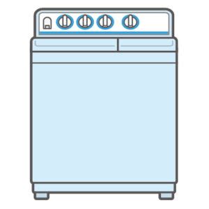 二層式洗濯機 無料イラスト素材の素乃庵