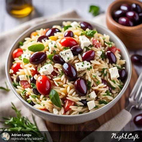 Greek Orzo Salad With Feta And Kalamata Olives Recipe By Adrian Lungu