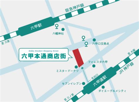 交通アクセス 六甲本通商店街