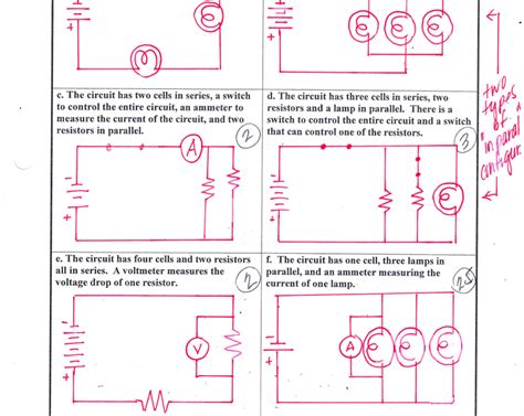 Drawing Circuit Diagrams Worksheet Answers