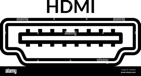 Hdmi Socket Marking Vector Icon Stock Vector Image And Art Alamy