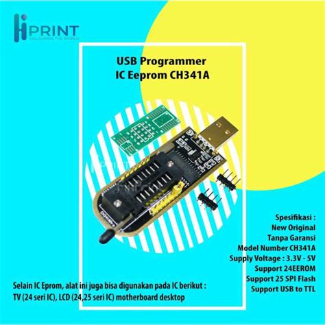 Usb Programmer Ic Eprom Ch341a Module Flash Program Bios Eeprom 24 25 Series New Shopee