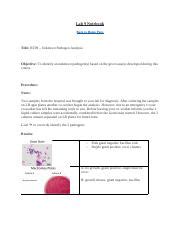 Identifying Unknown Pathogens Lab Analysis Results Course Hero