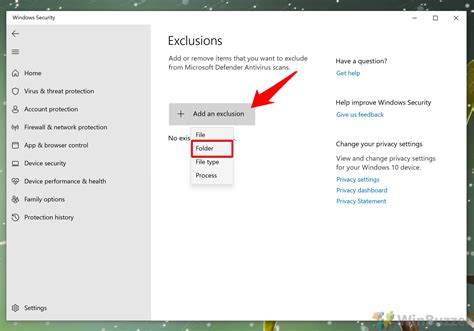 How To Exclude A File Or Folder From Windows Defender Scans WinBuzzer