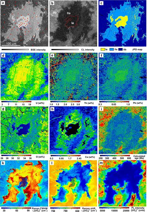 Bse And Cl Images And Color Coded Element And Spectroscopic Maps