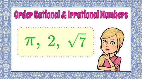 How To Order Rational And Irrational Numbers 8 Ns A 2 Grade 8 Math 💗💙 Youtube