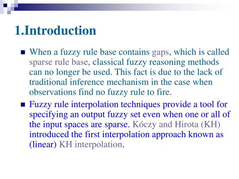 Ppt Fuzzy Rule Interpolation For Multidimensional Input Spaces With