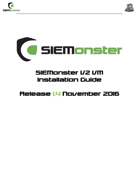Siemonster V2 Vm Installation Guide Pdf Domain Name System Sudo
