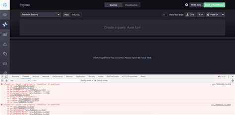 Chronograf 170 Cannot Read Property Chunksize Of Undefined