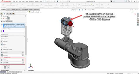 Solidworks Limit Angle Mate Can Now Accomadate Negative Values