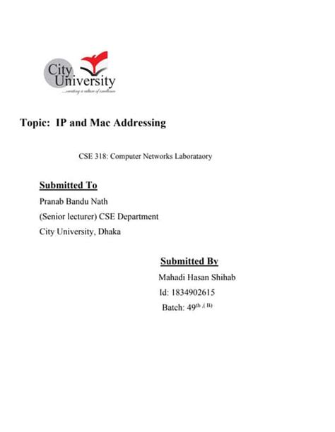 Ip And Mac Adress Pdf