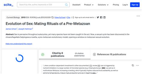 Evolution Of Sex Mating Rituals Of A Pre Metazoan