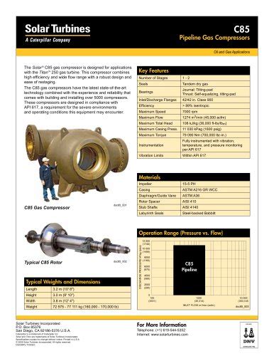 Centaur 40 Csmd Turbomachinery Package Specification Solar Turbines