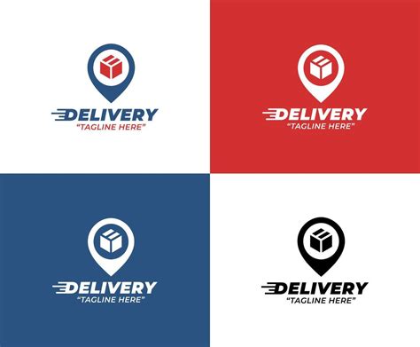 Delivery Logo Modern Minimalist Delivery Tracking Brand Identity