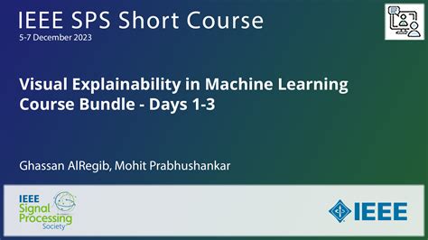 Short Course Bundle Visual Explainability In Machine Learning Days 1