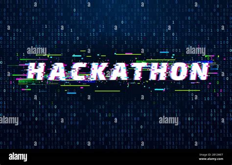 Hackathon Background Hack Marathon Coding Event Glitch Poster And