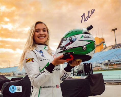 Natalie Decker Signed Nascar 8x10 Photo Beckett Pristine Auction