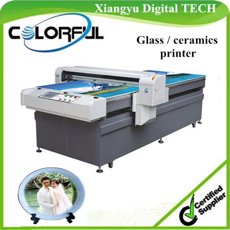 Flat Glass Digital Printing Machine Glass Plotter Print Colorful 1225