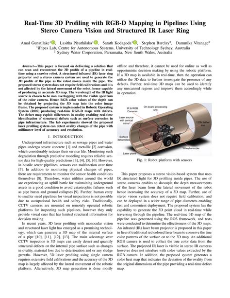 Pdf Real Time 3d Profiling With Rgb D Mapping In Pipelines Using Stereo Camera Vision And