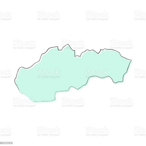 흰색 배경에 그려진 슬로바키아지도 손 트렌디 한 디자인 0명에 대한 스톡 벡터 아트 및 기타 이미지 0명 검은색 공란 Istock