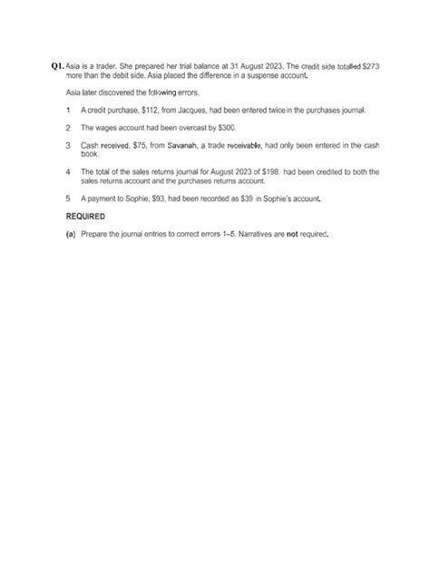homework rectification of errors pdf