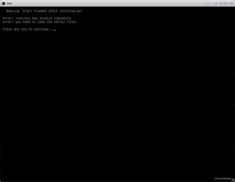 esxi虚拟机装系统，报错 vmlinuz has invalid signature 解决方法 csdn博客