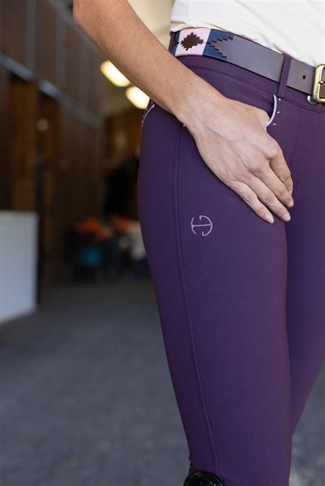 Evolution Full Seat Breeches Dark Plum High Waist Halter Ego