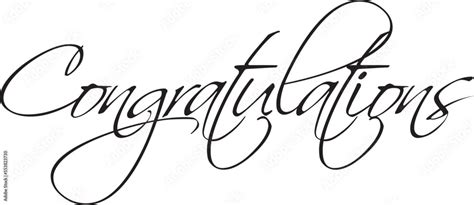 Congratulations Black Handwritten Text Congratulations Black Calligraphy Congratulations Black