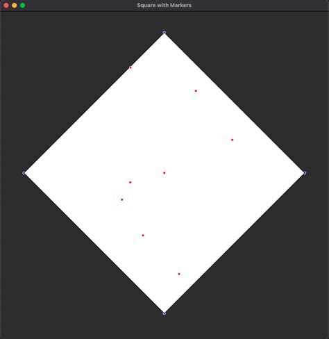 Python How Can I Add Markers Dynamically To A Rotated Square In