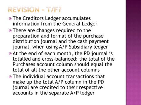 Subsidiary Ledgers Slides PPTX