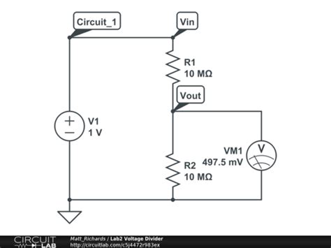 Lab Voltage Divider CircuitLab
