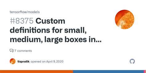 Custom Definitions For Small Medium Large Boxes In Object Detection
