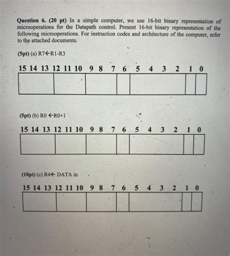 Solved Question 6 20 Pt In A Simple Computer We Use