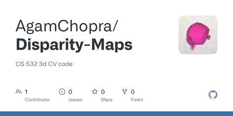 GitHub AgamChopra Disparity Maps CS D CV Code