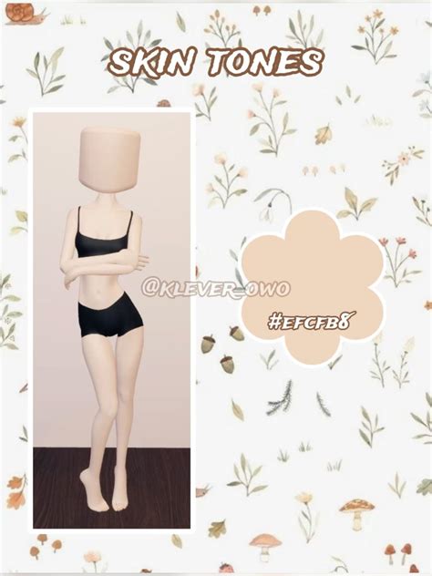 Skin Tone Color Codes Dti