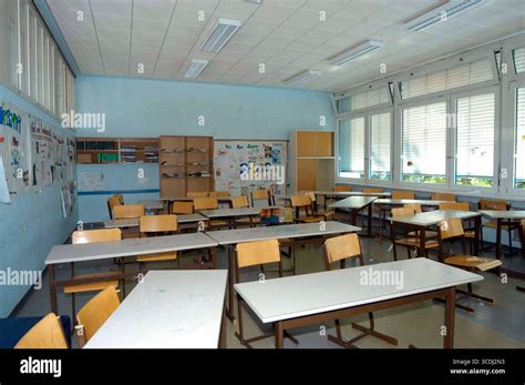 An Empty Class Room In A School Empty Class Room In A School Stock
