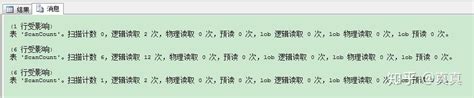 SQL Server读懂语句运行 二 SET STATISTICS IO ON 知乎
