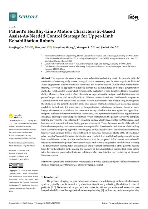 Pdf Patients Healthy Limb Motion Characteristic Based Assist As Needed Control Strategy For