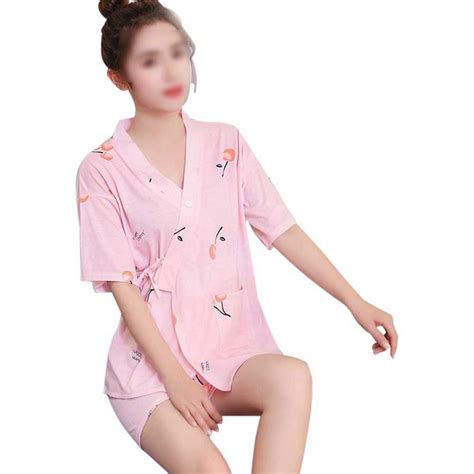 여름 숙녀 잠옷 세트 일본 기모노 Pleated 반팔 반바지 홈 서비스파자마 세트 Aliexpress