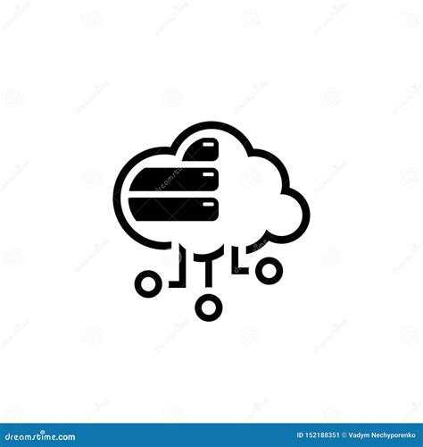 simple cloud database vector icon stock vector illustration of