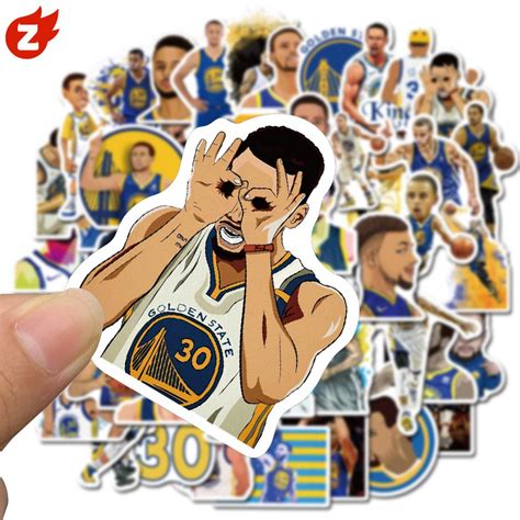 Stephen Curry ~50pcsset Nba Basketball Star Pvc Waterproof Cartoon