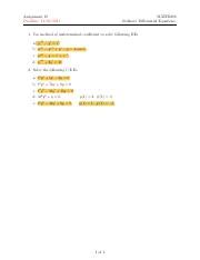 Assignment10 Pdf Assignment 10 Deadline 11 03 2021 MATH2306 Ordinary