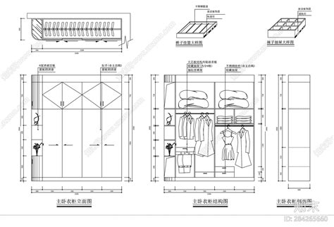 柜子侧面立面图 柜子立面图 第4页 大山谷图库